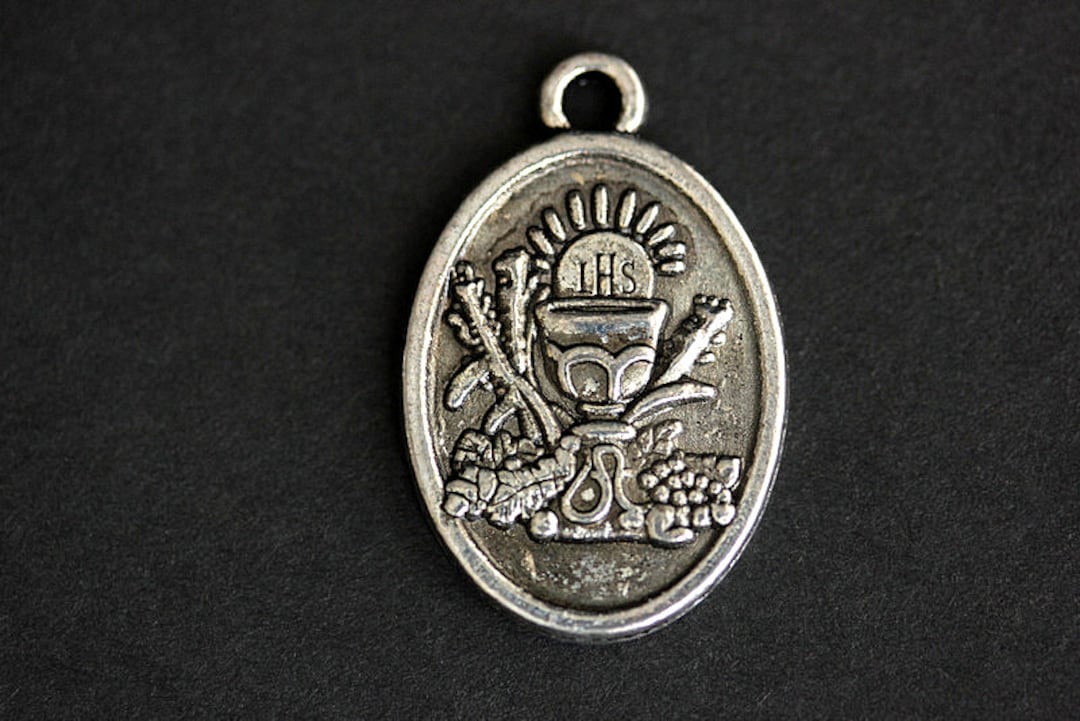 First Holy Communion Medal. Catholic Pendant. First Communion Charm ...
