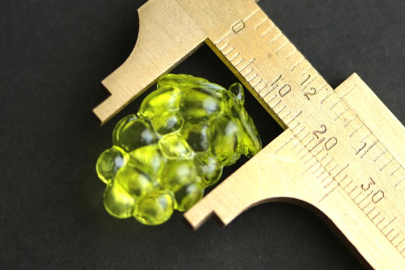 Two (2) Lime Green Grape Buttons. Bunch of Grapes Green Buttons. Clear ...