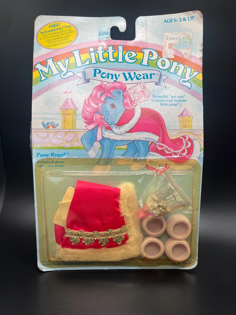 My Little Pony MLP Royal Clothes Vintage G1 Wear Costume Cape Crown ...