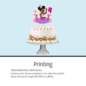 Gracies Corner Cake Topper - Personalized Birthday Decoration - Digital ...