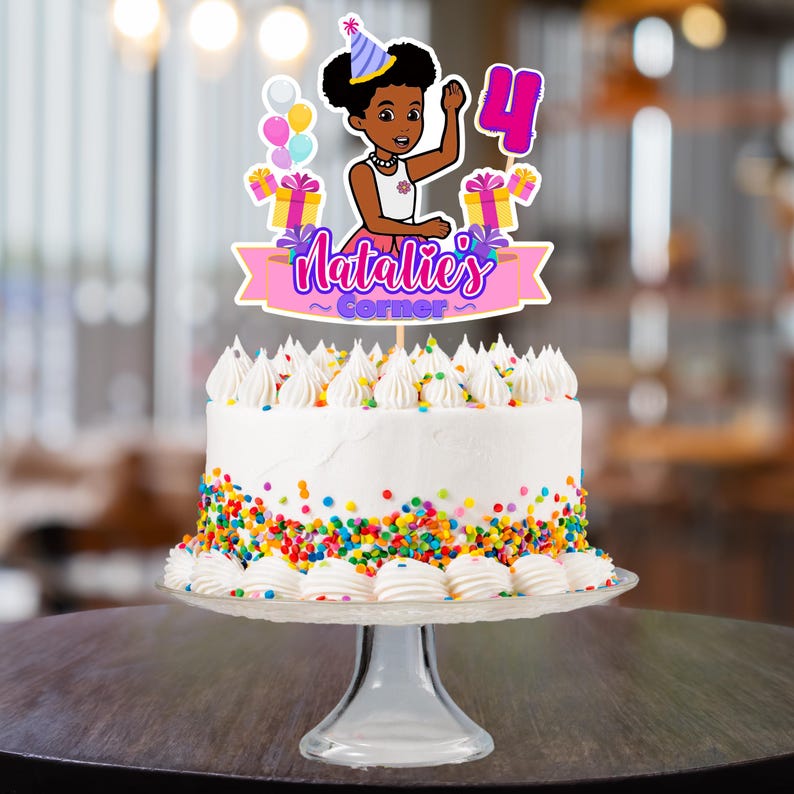 Gracies Corner Cake Topper - Personalized Birthday Decoration - Digital ...