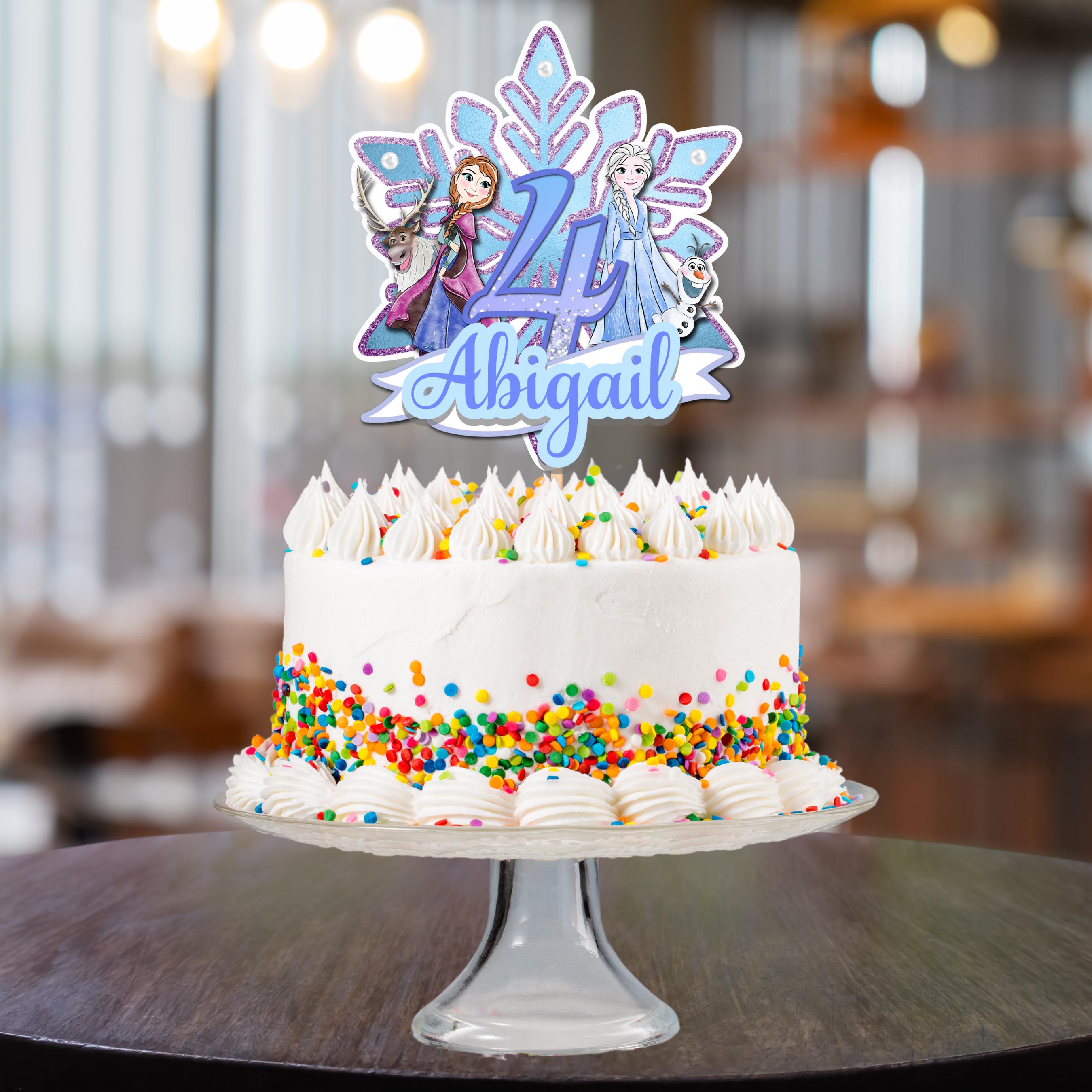 Printable Frozen Birthday Cake Topper: Elsa Party Decor (digital ...
