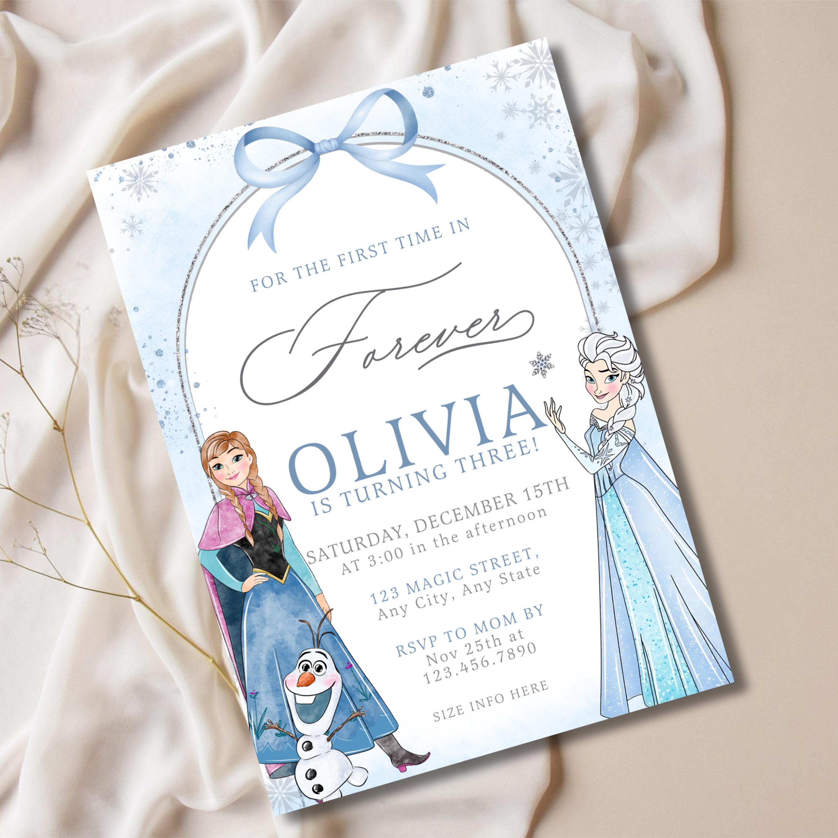 Frozen Invitation - Editable Elsa Birthday Invite - Digital Party ...