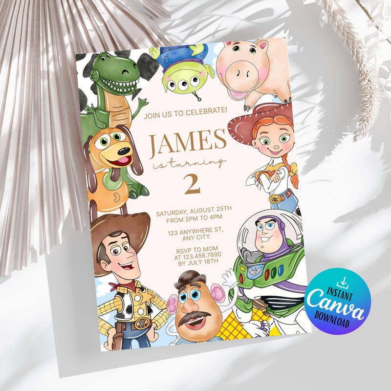 Toy Story Invite 2 Year - Etsy UK