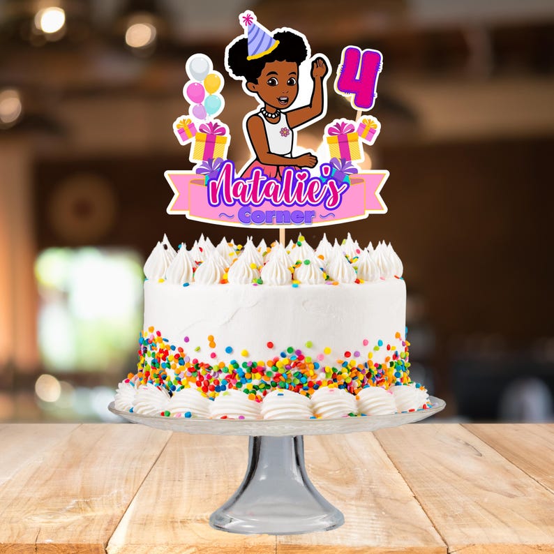 Gracies Corner Cake Topper - Personalized Birthday Decoration - Digital ...