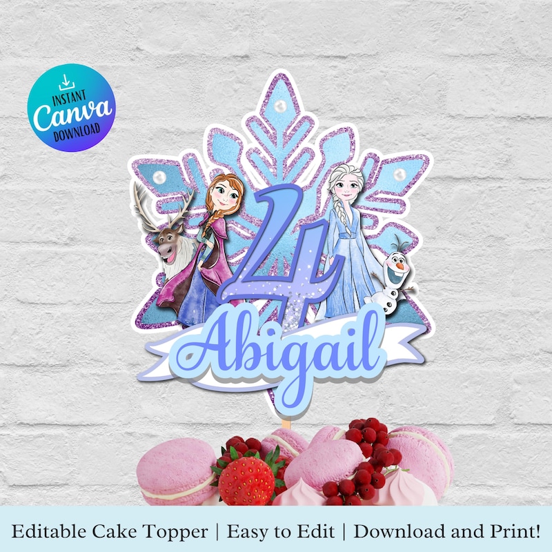 Frozen Cake Sticker - Etsy