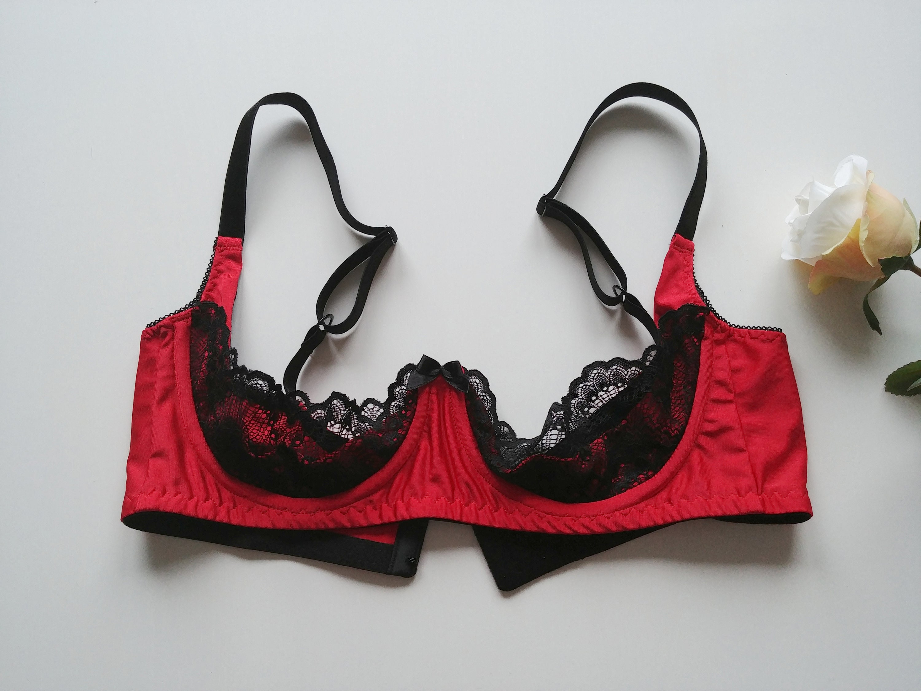 Shelf Bra Lucy Quarter Cup Bra With More Color Combinations Etsy