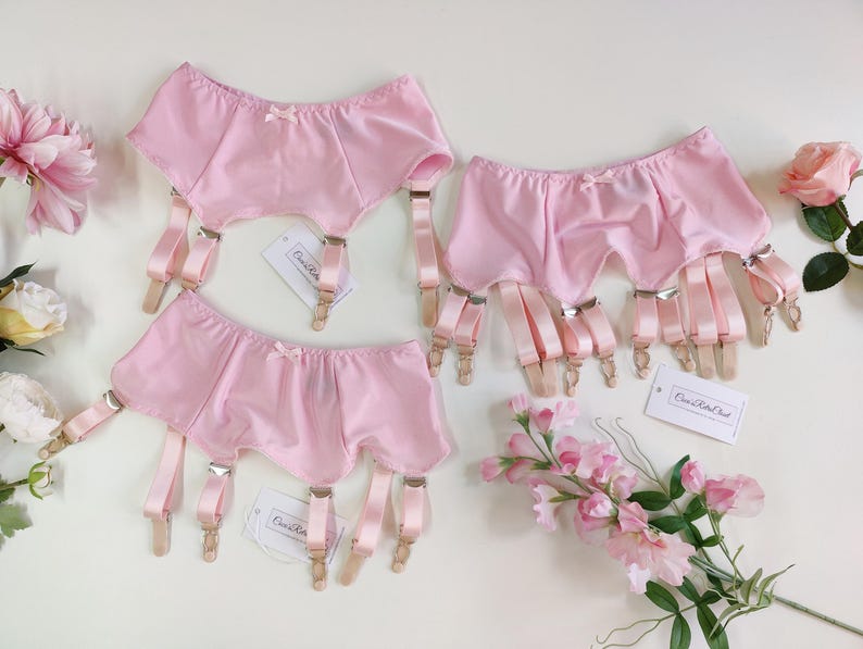 Pink GRETA Classic 4-10 Strap Garter Belt Size XS-4XL - Etsy