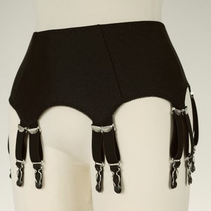 12 Strap BILLIE E. Suspender Belt Garter Belt in Pink Black Beige White ...