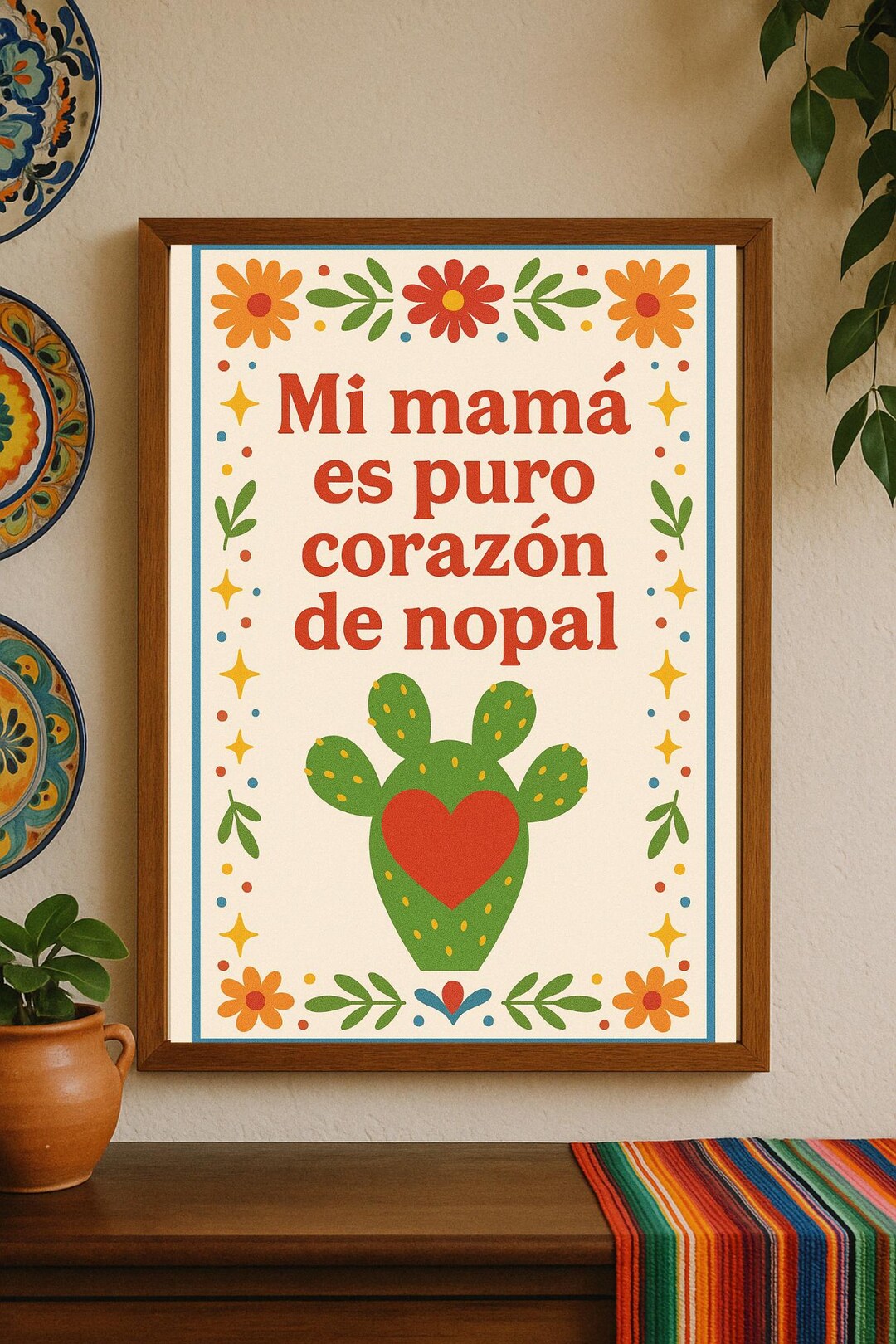Dia De Madres - Mi Mama Es Puro Corazón De Nopal - Etsy