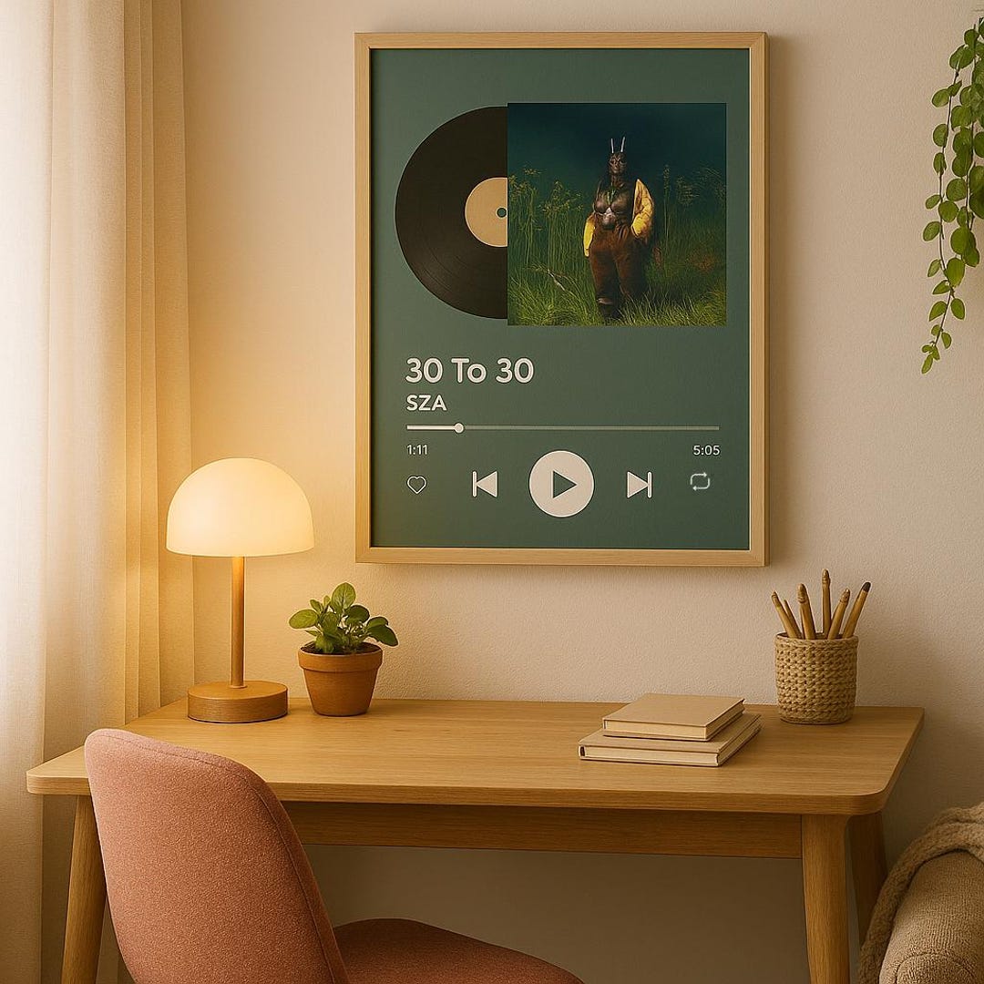 Custom Song Wall Art, Personalized Music Poster, Favorite Song Print ...