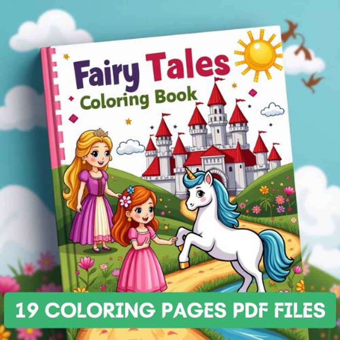 Fairy Tale Coloring Book for Kids - Magical Adventures to Color and ...