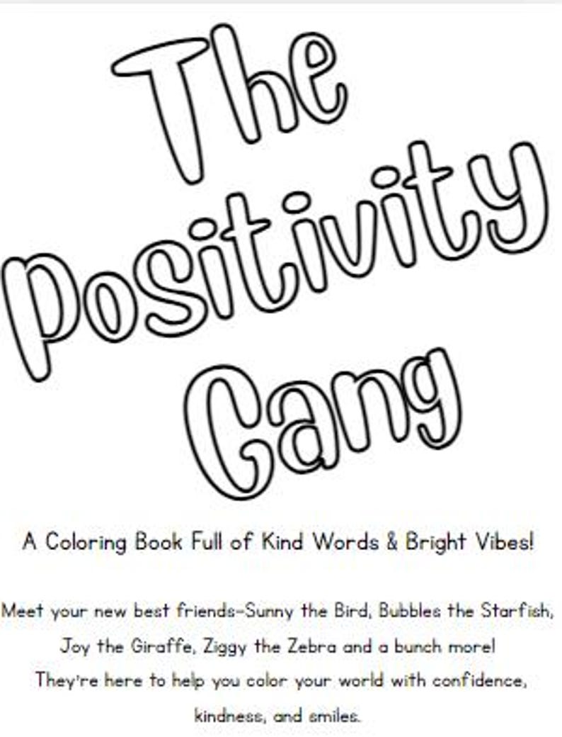 The Positivity Gang - A Positive Affirmations Coloring Book With Land ...