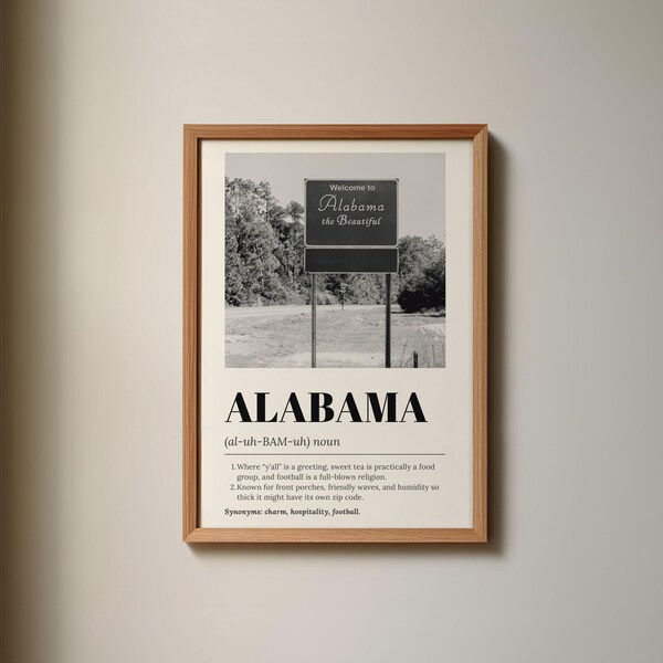 Alabama Poster - Etsy