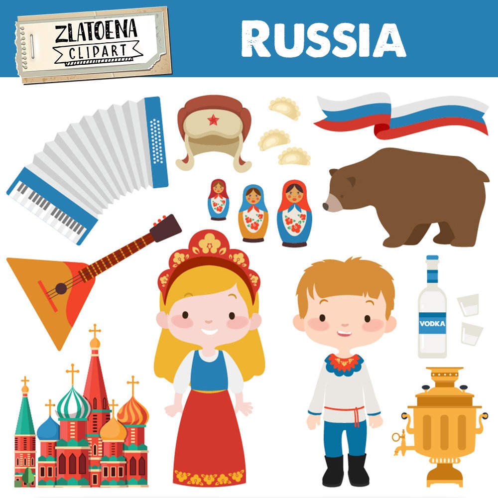 Russia clipart Russian clip art Travel clipart History clipart | Etsy