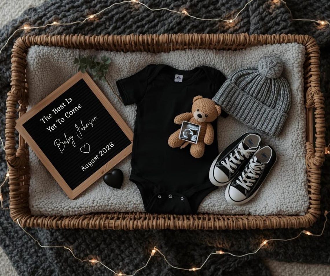 Gender Neutral Pregnancy Announcement (editable Digital Download) - Etsy