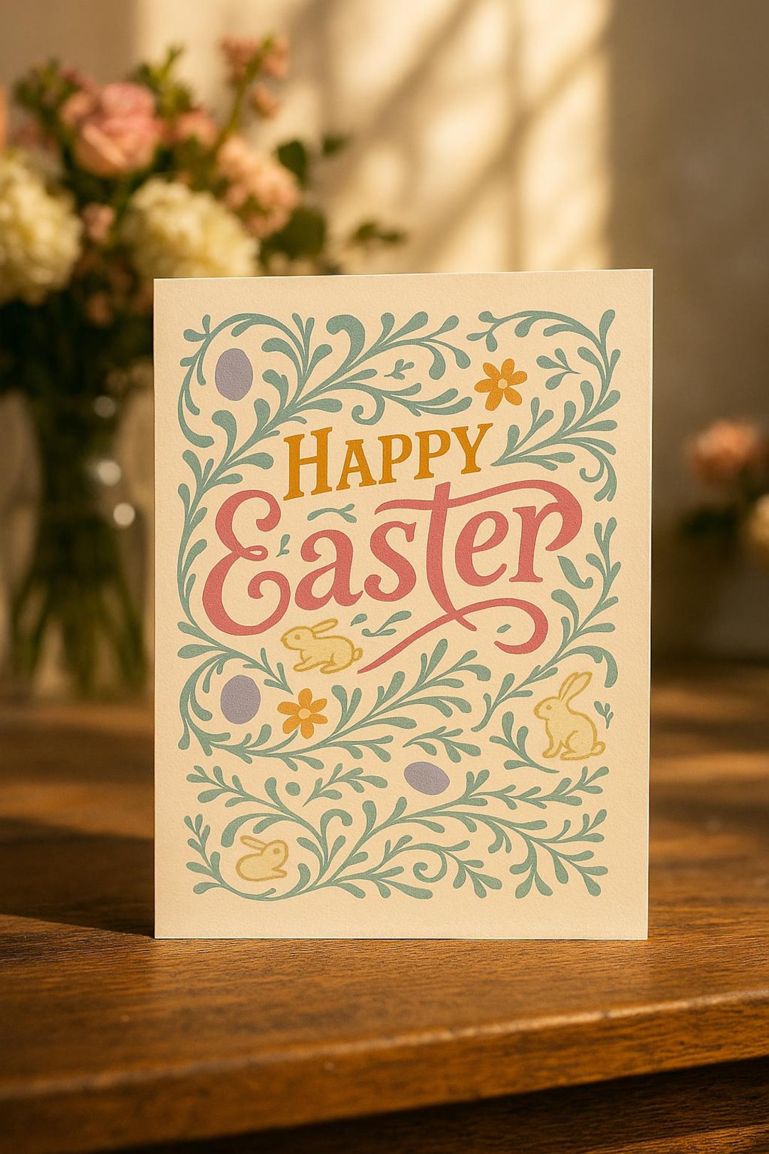 Printable Easter Card | Happy Easter | Digital Download | Template ...