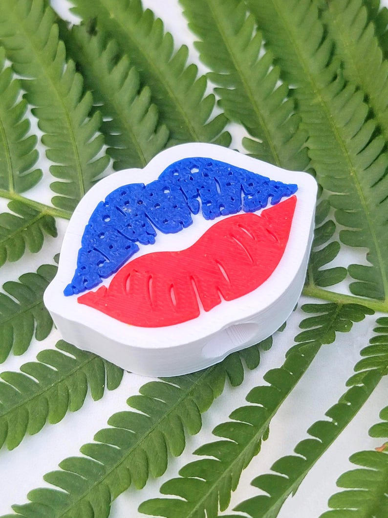 Patriotic Lips Straw Topper | 3D Printed Straw Toppers | PLA | Holiday ...
