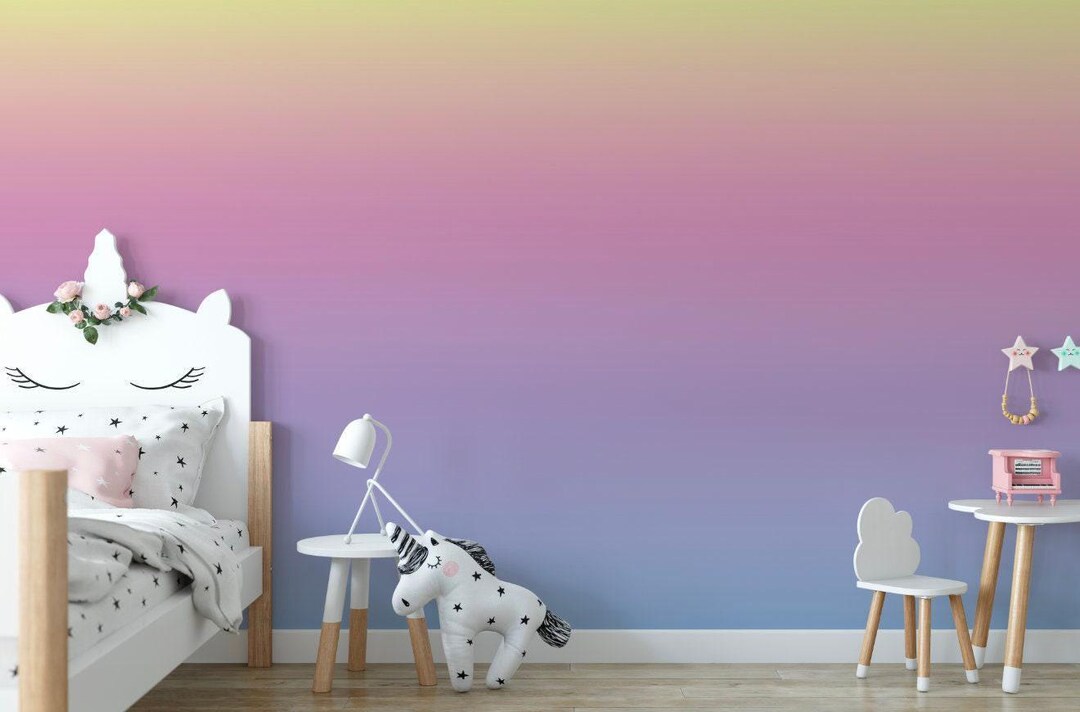 Unicorn Ombre Wallpaper - Peel and Stick Wallpaper - Home Decor ...