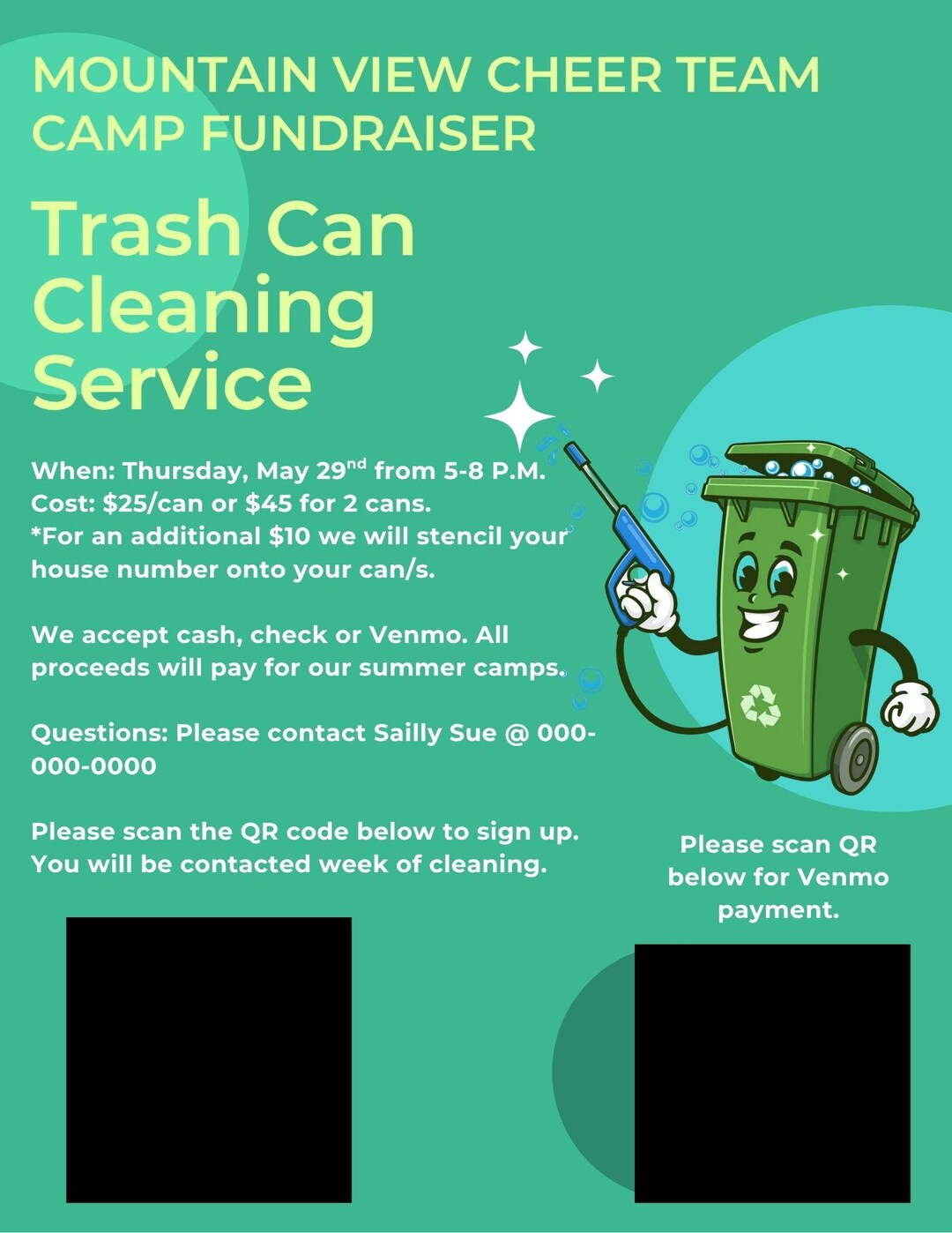 Trash Can Cleaning Flyer - Etsy