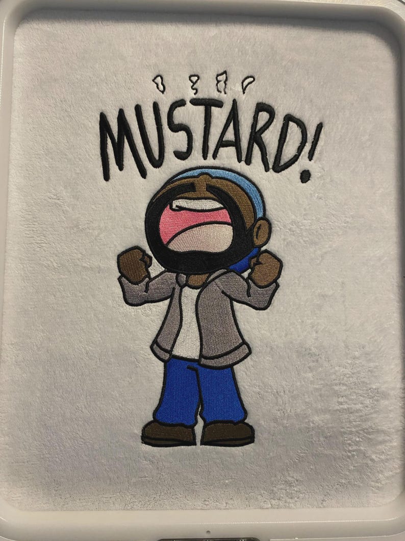 Mustard Embroidery Design, Mustard Meme Embroidery, Pop Music ...