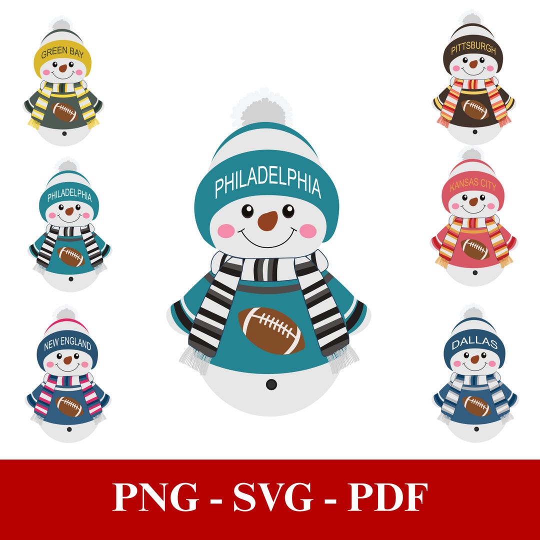 Football Teams Snowman PNG, Spirit Teams Snowman SVG, Football Season ...