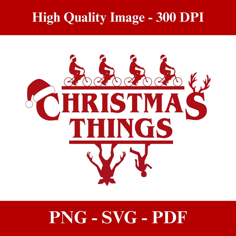 Christmas Stranger Thing Svg - Etsy
