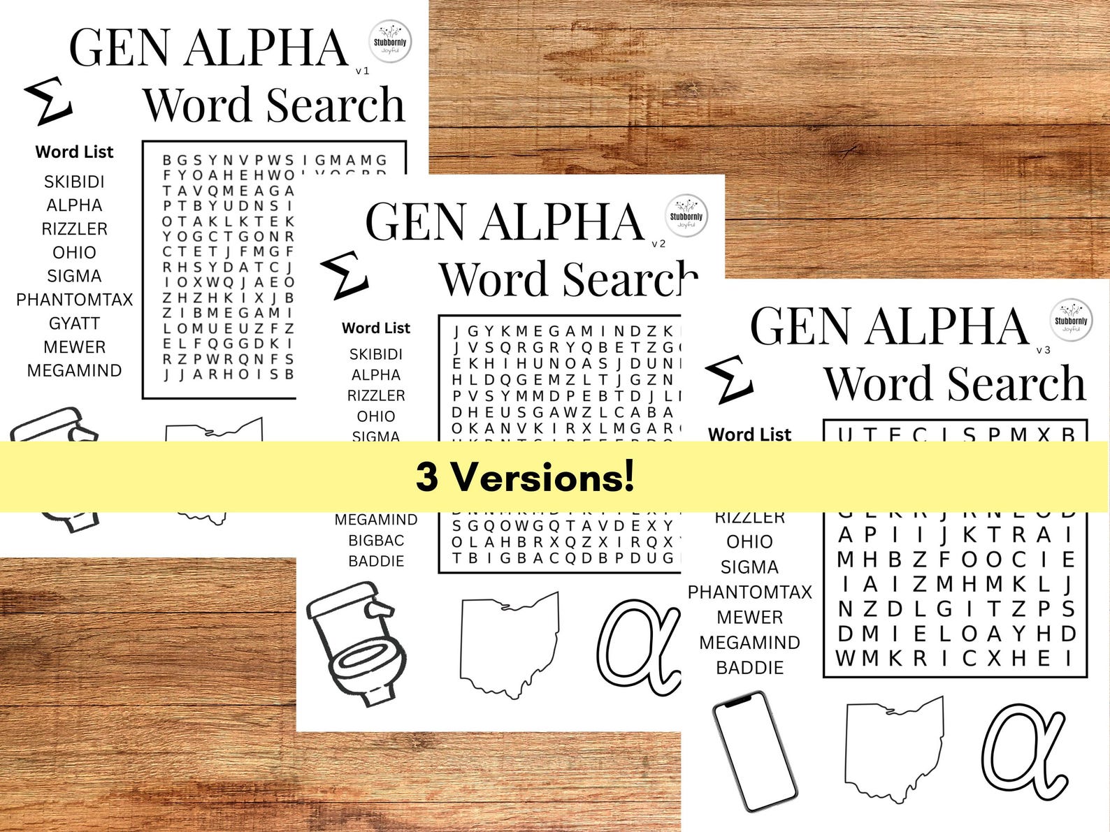 Gen Alpha Word Search | Sigma | Gen A | Funny Word Search for 3rd, 4th ...