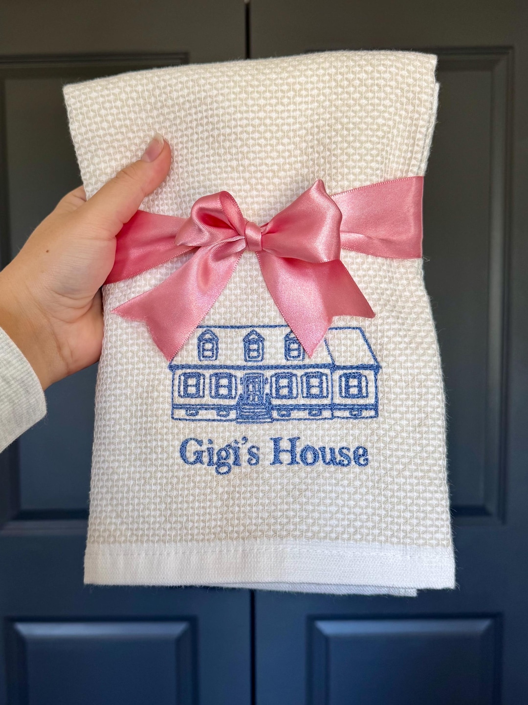 Custom Embroidered Hand Towel | Home Embroidery - Etsy