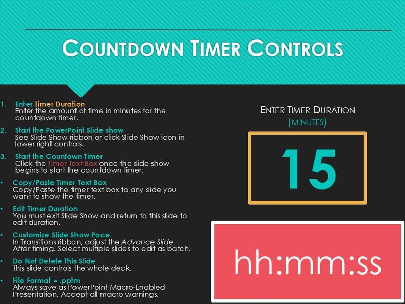 Slide Show Countdown Timer for Powerpoint - Etsy