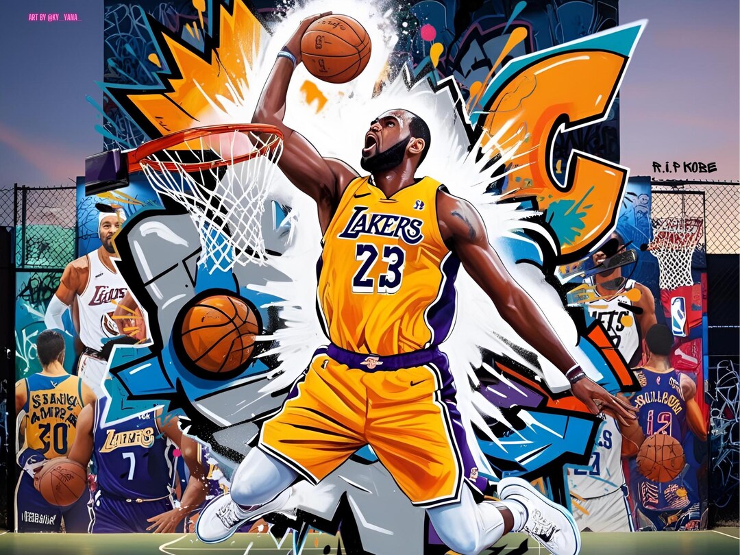 NBA Graffiti Style Artwork (portrait)) (24 X 18 In) - Etsy