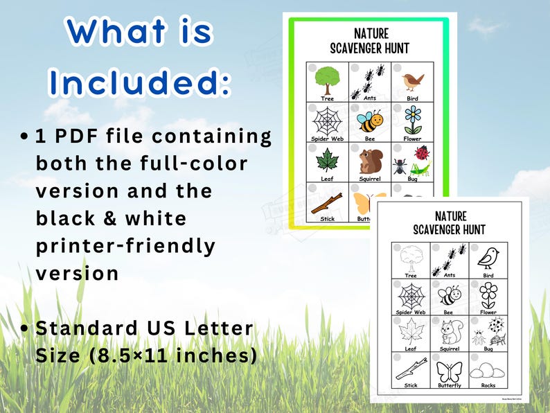 Nature Scavenger Hunt Printable | Outdoor Treasure Hunt for Kids ...