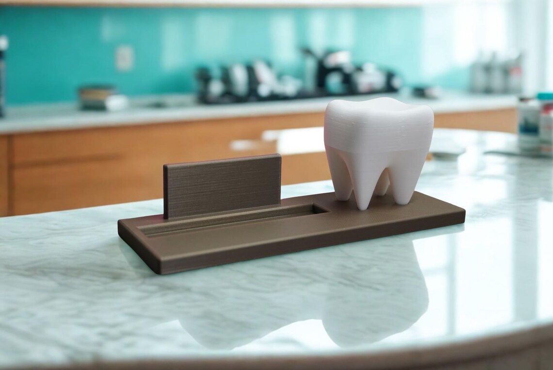 Tooth Business Card Holder: Dentist Office Desk Organizer - Etsy