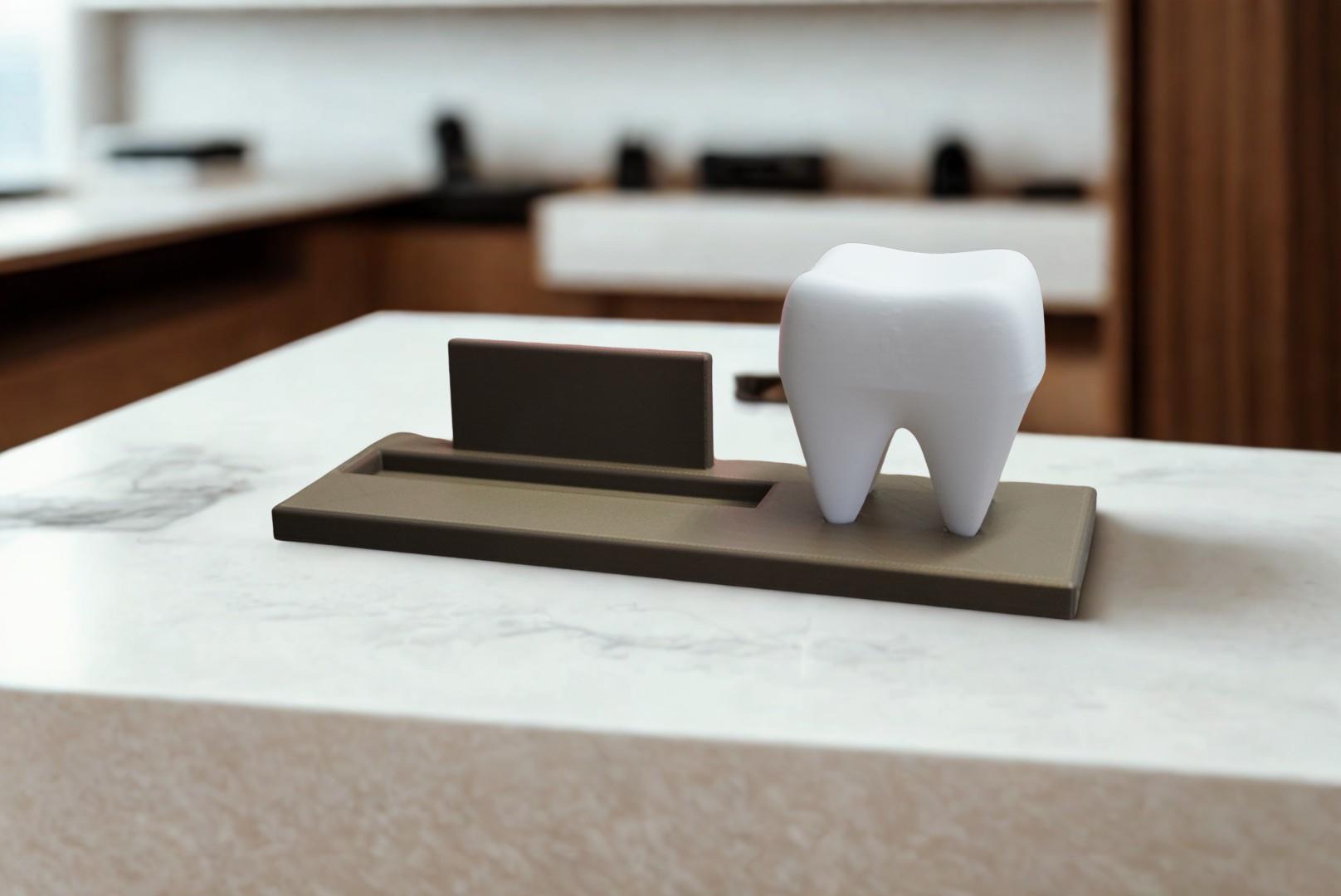 Tooth Business Card Holder: Dentist Office Desk Organizer - Etsy