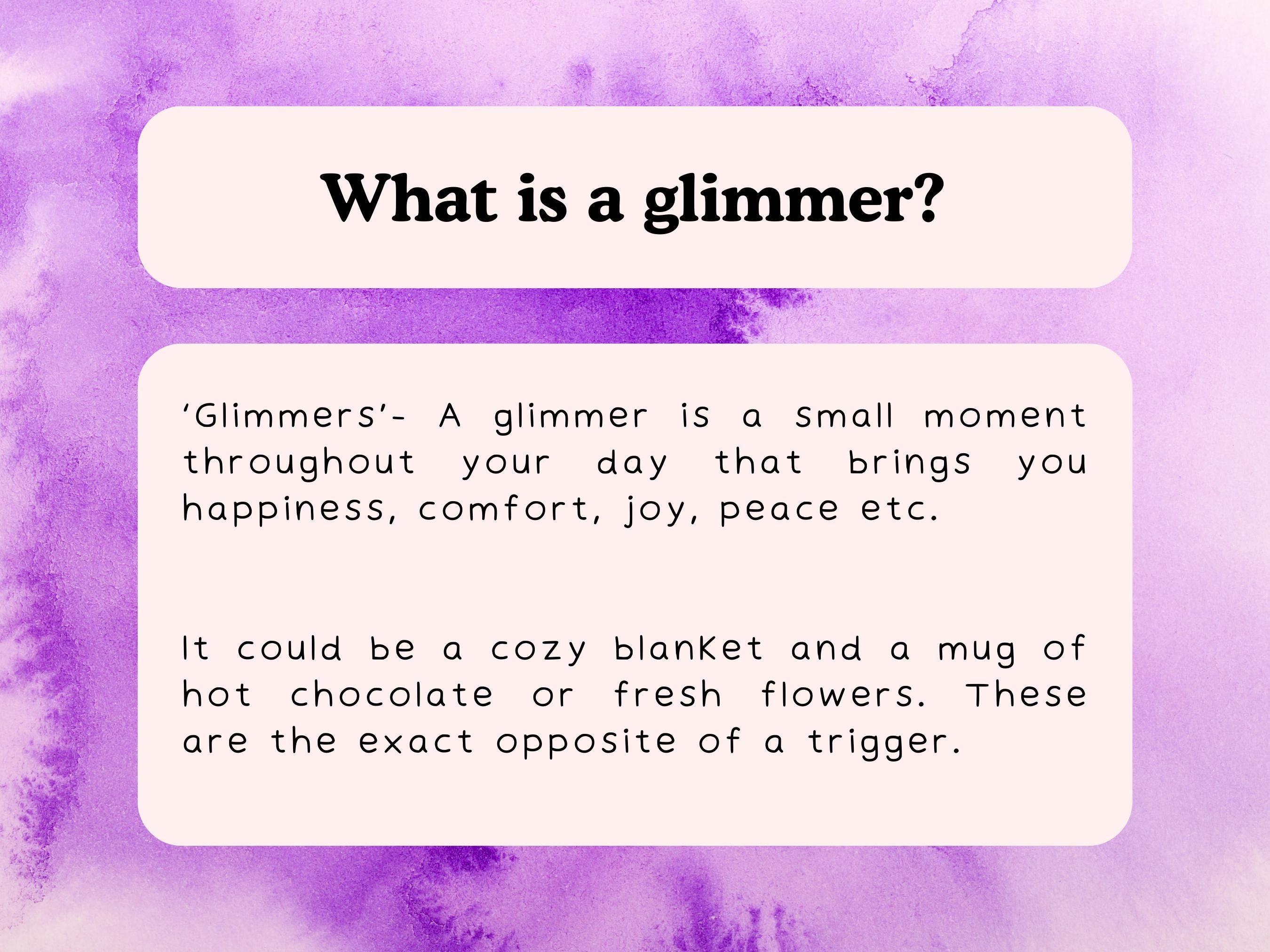 Printable Daily Glimmers Worksheet | Self Care Gratitude Journal ...