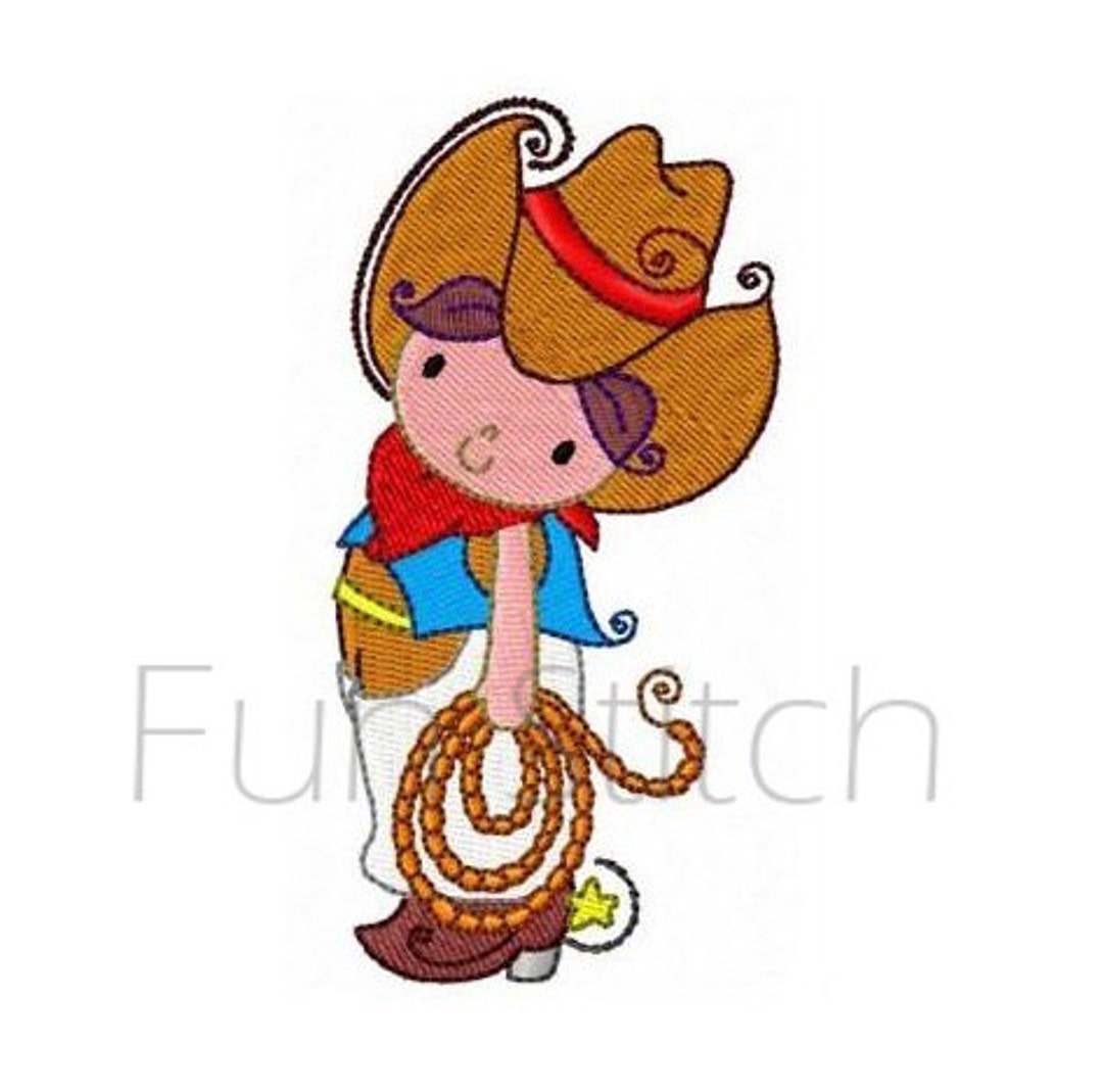 Set of 10 Cowboy Machine Embroidery Design - Etsy