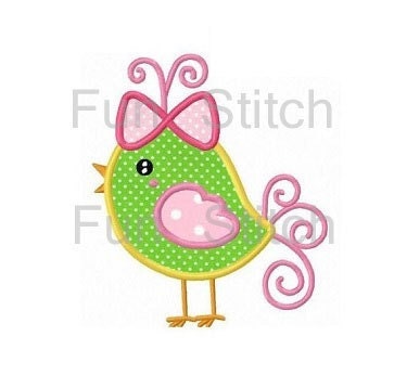 Cute Bird Applique Machine Embroidery Design Digital Pattern Instant ...