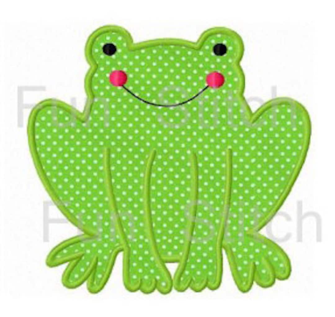 Frog Applique Machine Embroidery Design Digital Pattern Instant ...