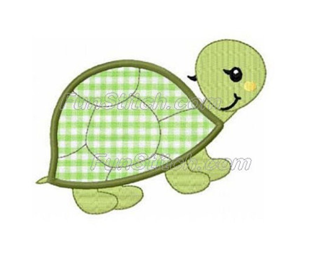 Turtle Applique Machine Embroidery Design Digital Pattern - Etsy