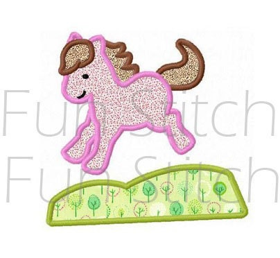 Pony Horse Applique Machine Embroidery Design - Etsy