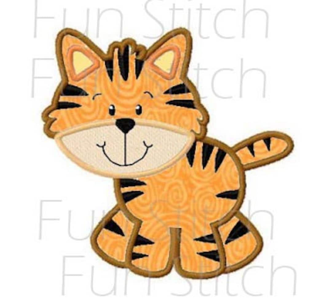 Tiger Applique Machine Embroidery Design - Etsy
