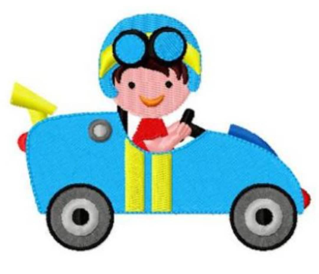 Race Car Driver Machine Embroidery Design Instant Download - Etsy