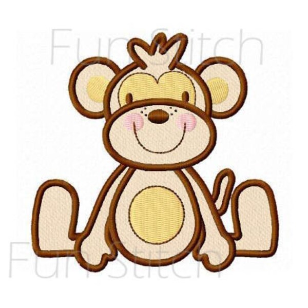 Applique Monkey - Etsy