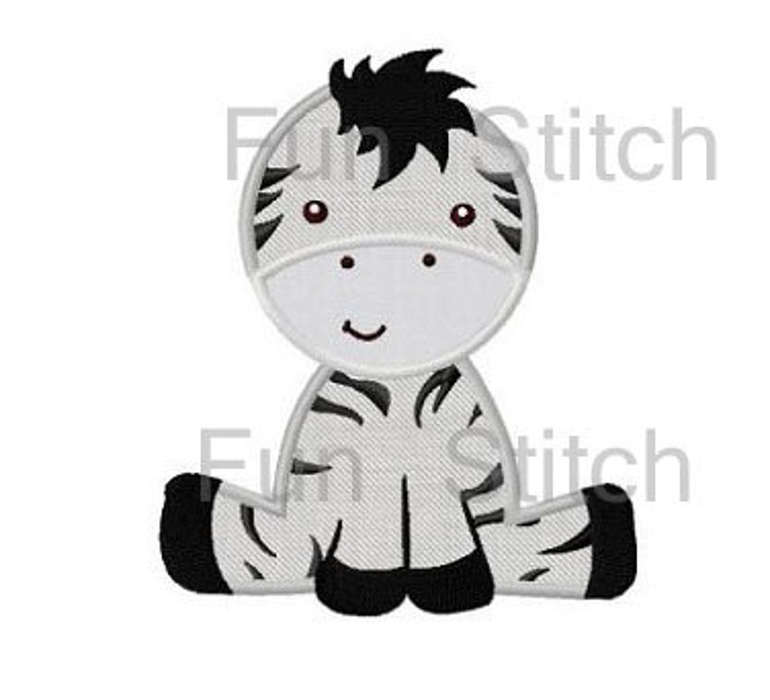 Zebra Applique Machine Embroidery Design Digital Pattern Digital ...