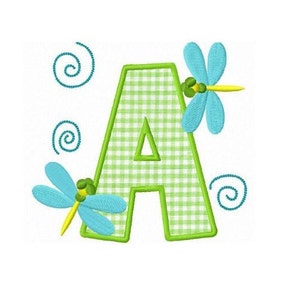 26 Dragonfly Applique Font Letters Machine Embroidery Designs - Etsy