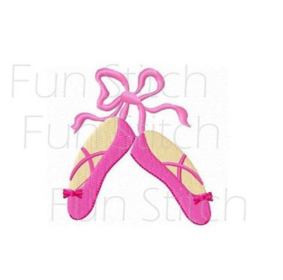 Ballet Shoes Slippers Love to Dance Ballerina Machine Embroidery Design ...