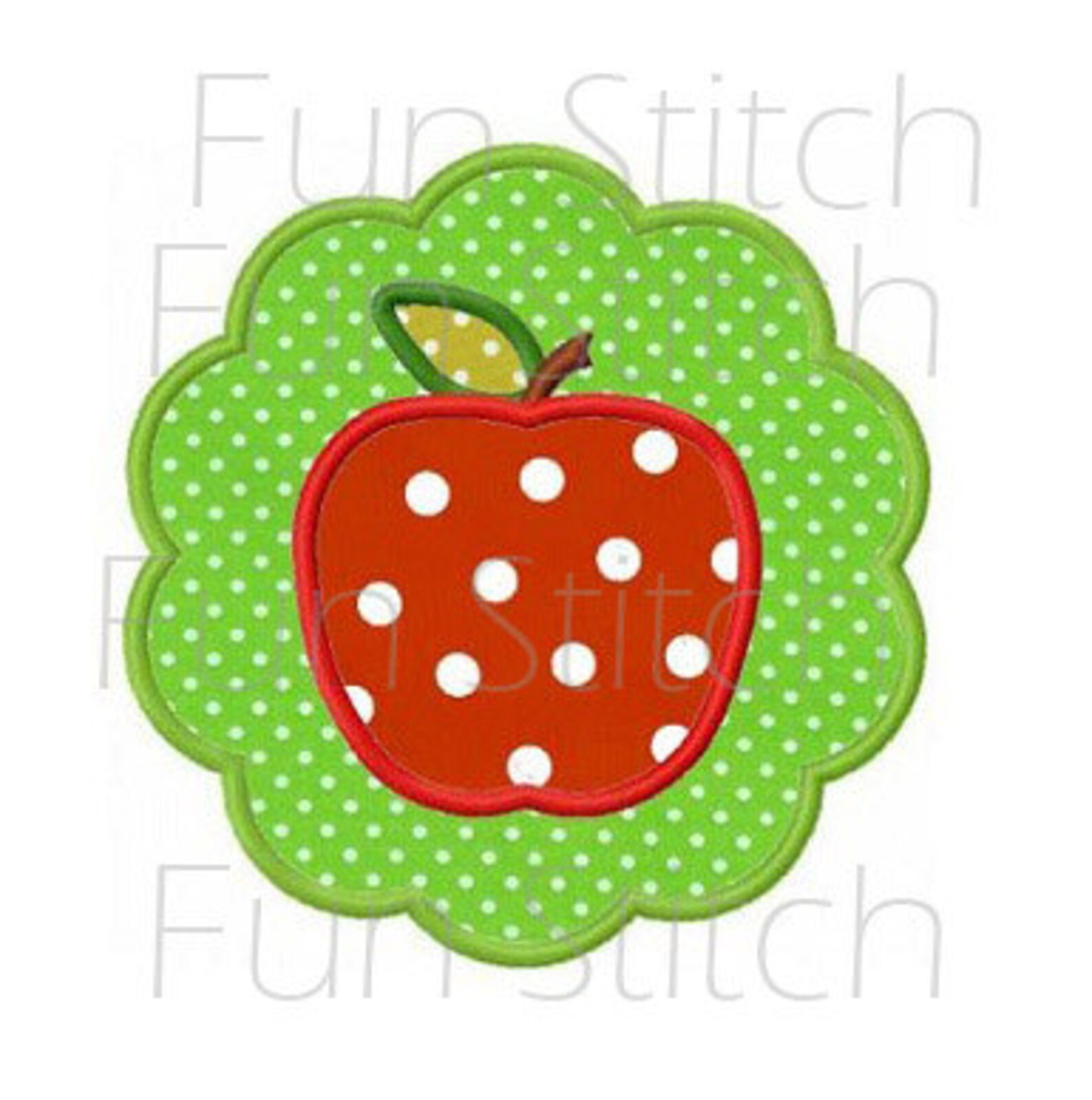Teacher's Apple Applique Machine Embroidery Design Digital - Etsy