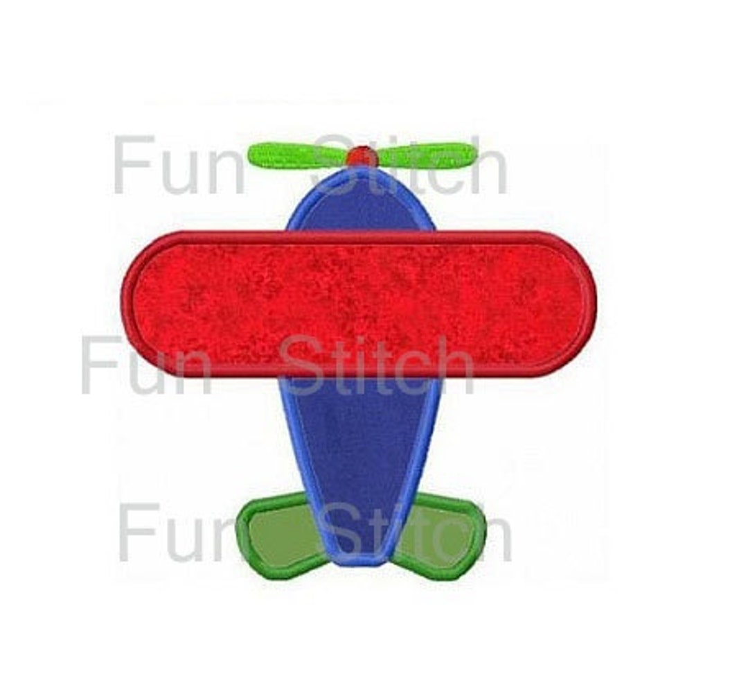 Airplane Applique Machine Embroidery Design - Etsy