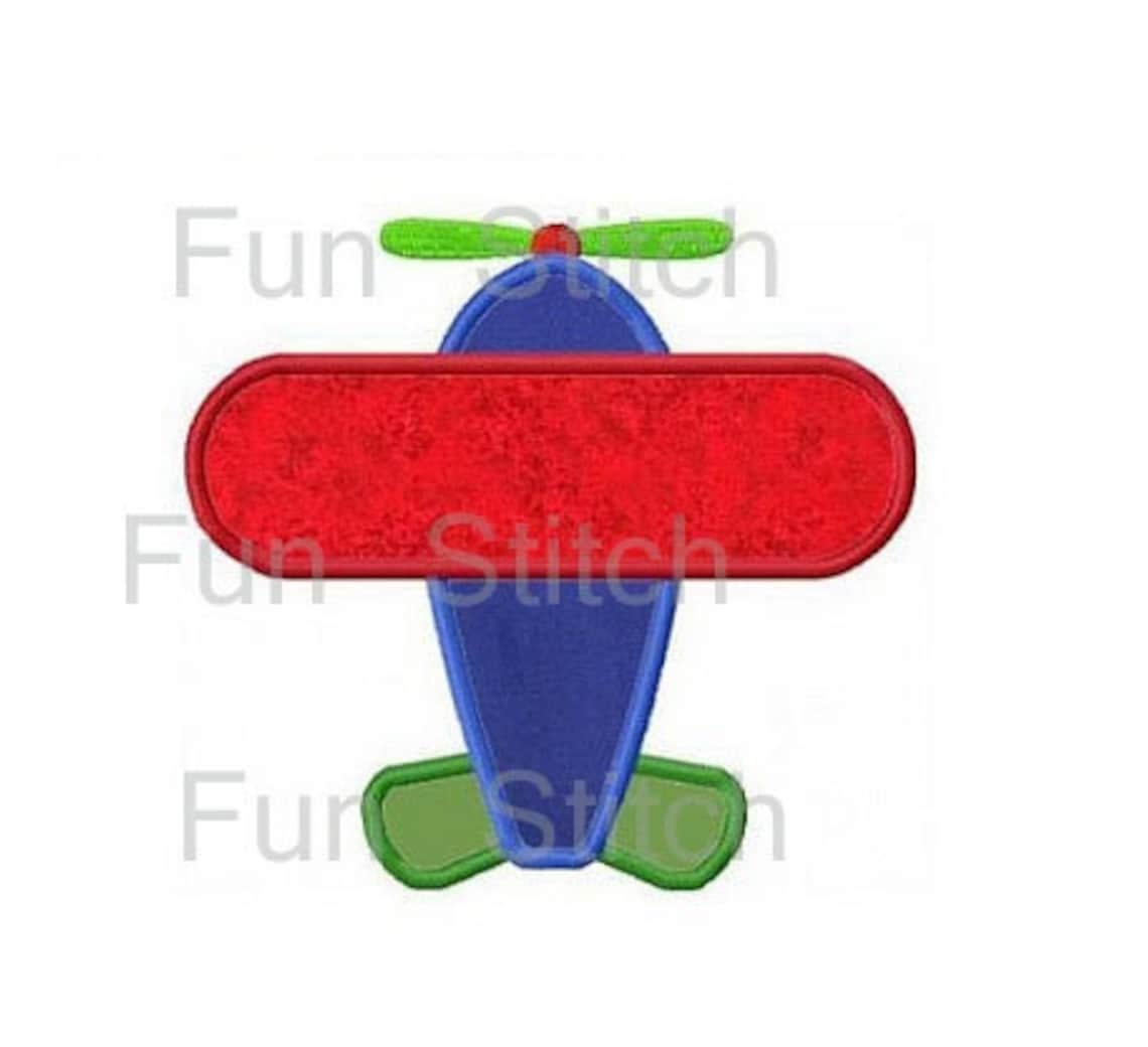 Airplane Applique Machine Embroidery Design - Etsy