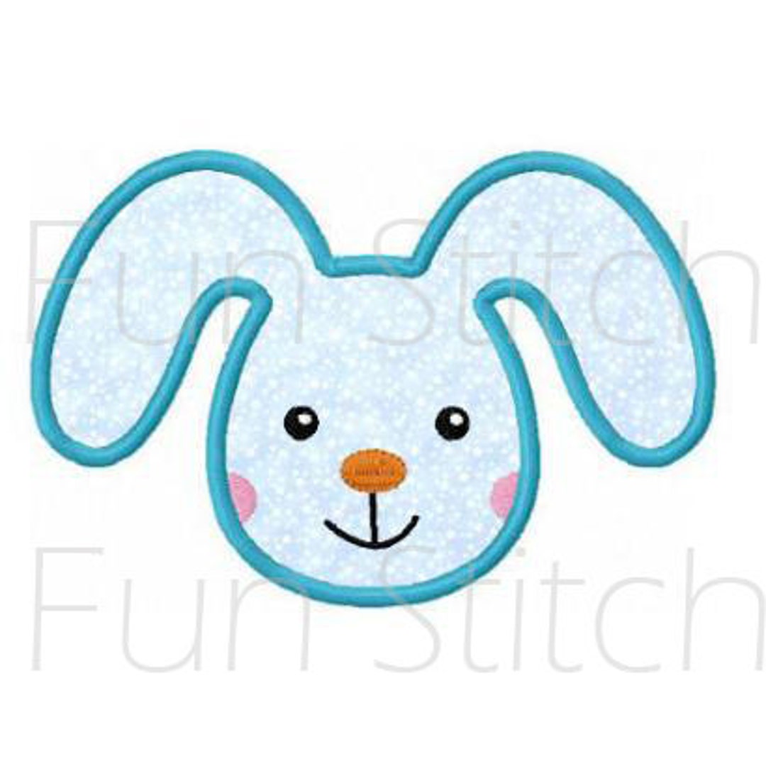 Bunny Applique Machine Embroidery Design - Etsy